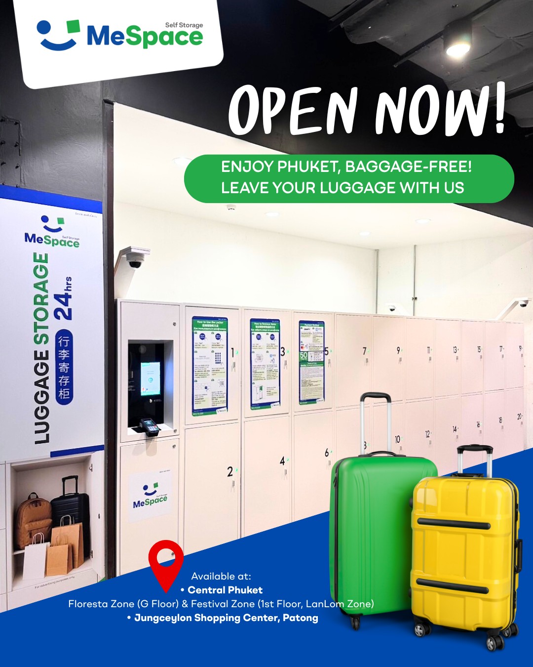 MeSpace Self Storage 📍 Available at Central Phuket – Tuktuk Storage 📦